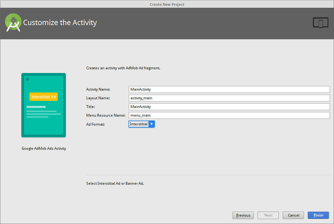 Google AdMod Ads Activity · Android Studio