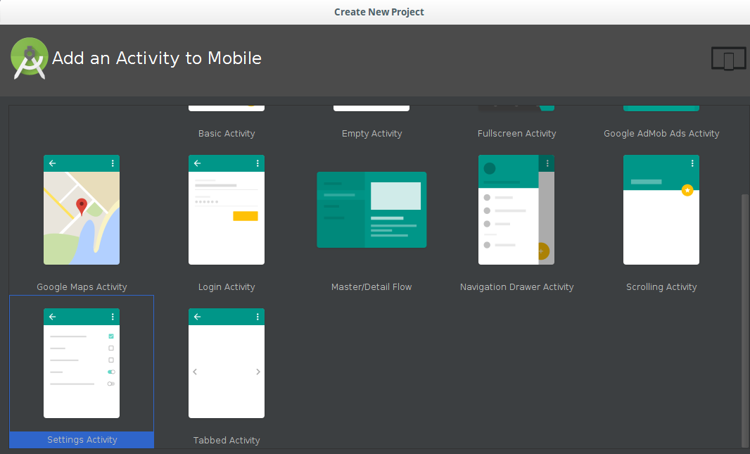 Settings Activity · Android Studio